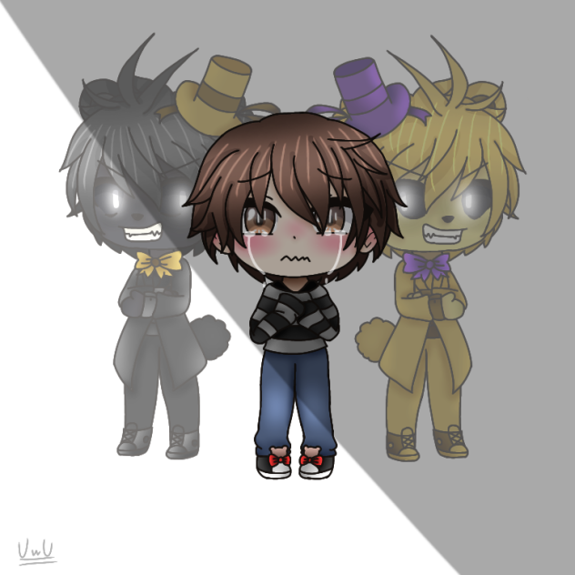 chris afton, nightmare y Golden Freddy - ibisPaint