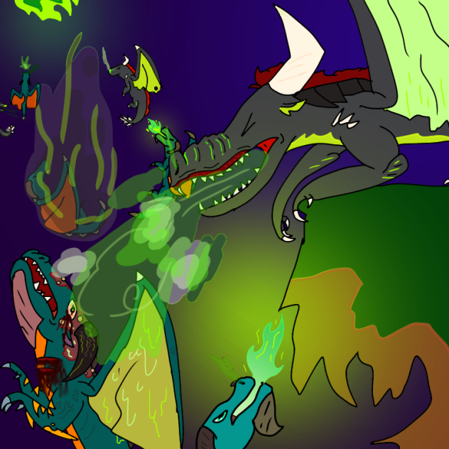 DeathFrog battle - ibisPaint