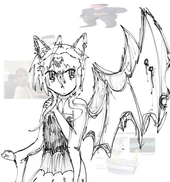 cathreine from corruption clue - ibisPaint