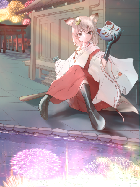 Fox Shrine Maiden - ibisPaint
