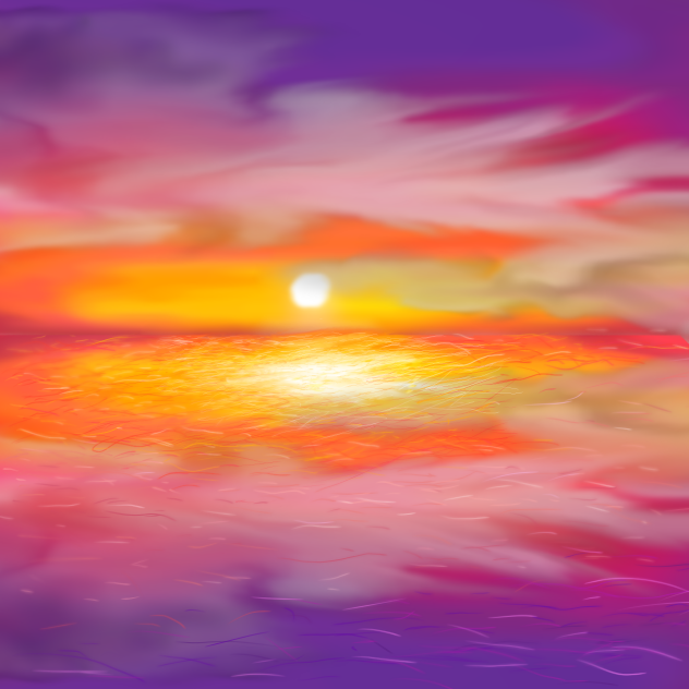 seashore sunset - ibisPaint