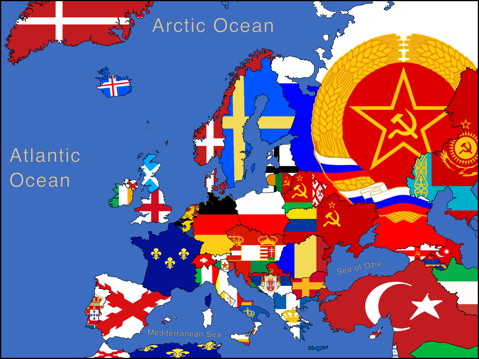 Fictional European Flag Map - ibisPaint