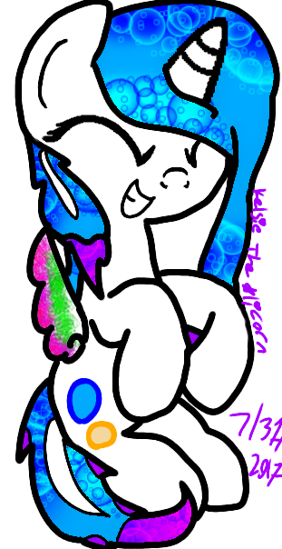 deep underwater hair flow - ibisPaint