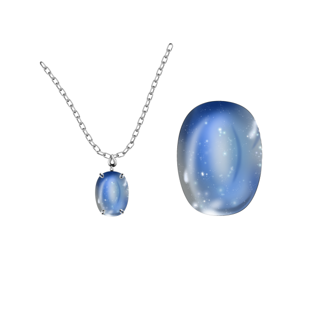 moon stone and necklace - ibisPaint
