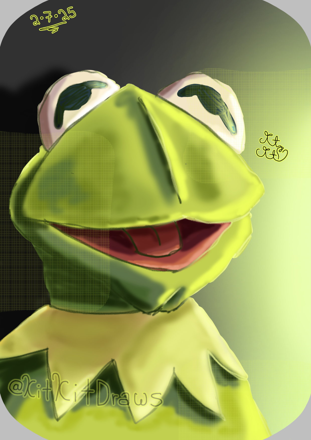 Kermit the frog pfp request - ibisPaint