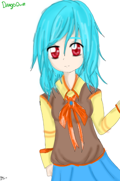 loli pelo azul xD - ibisPaint