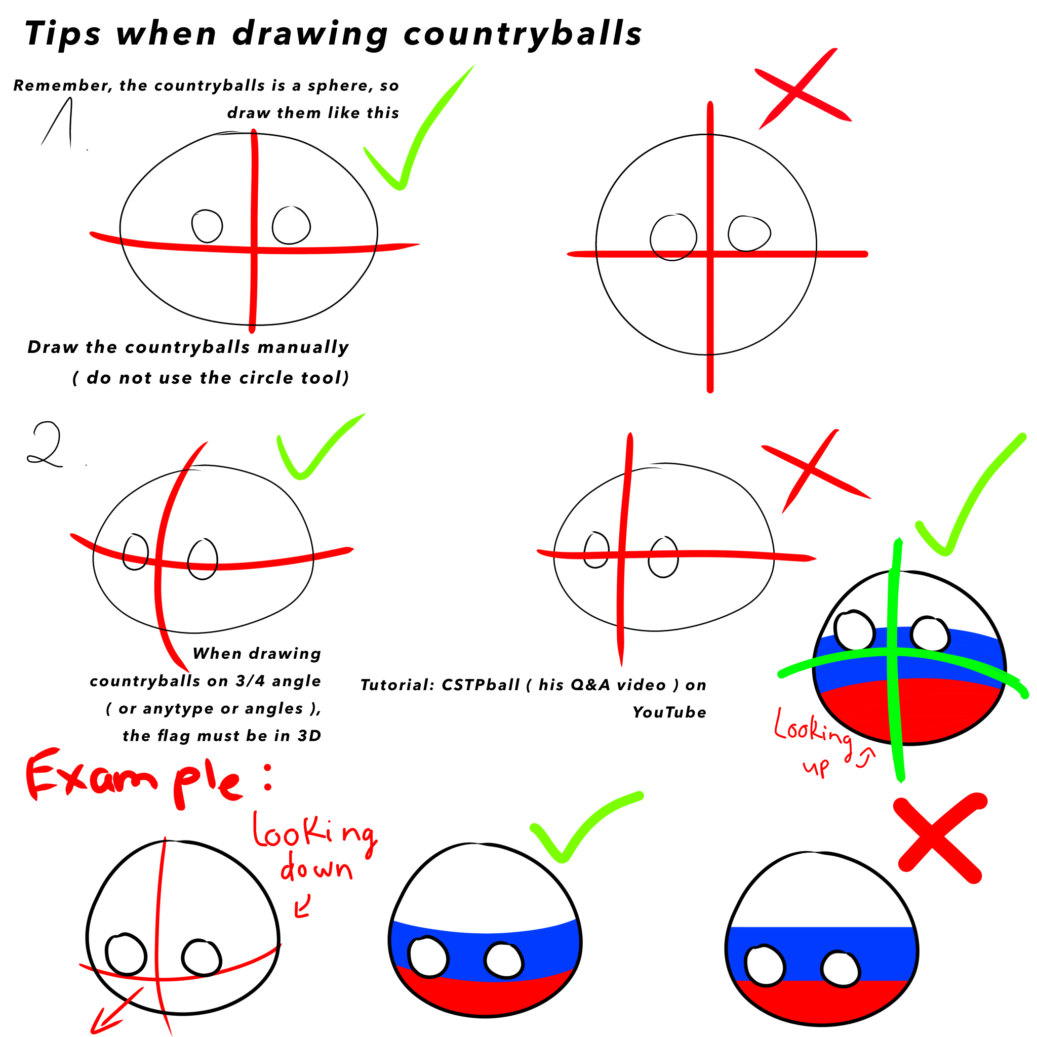 Simple tips when drawing Countryballs - ibisPaint
