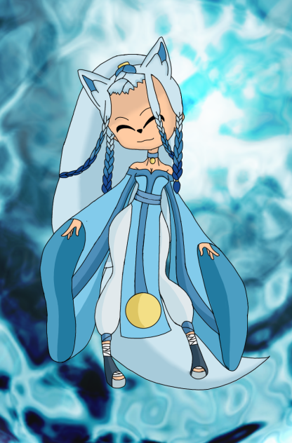 Water-bender Vulpix - ibisPaint