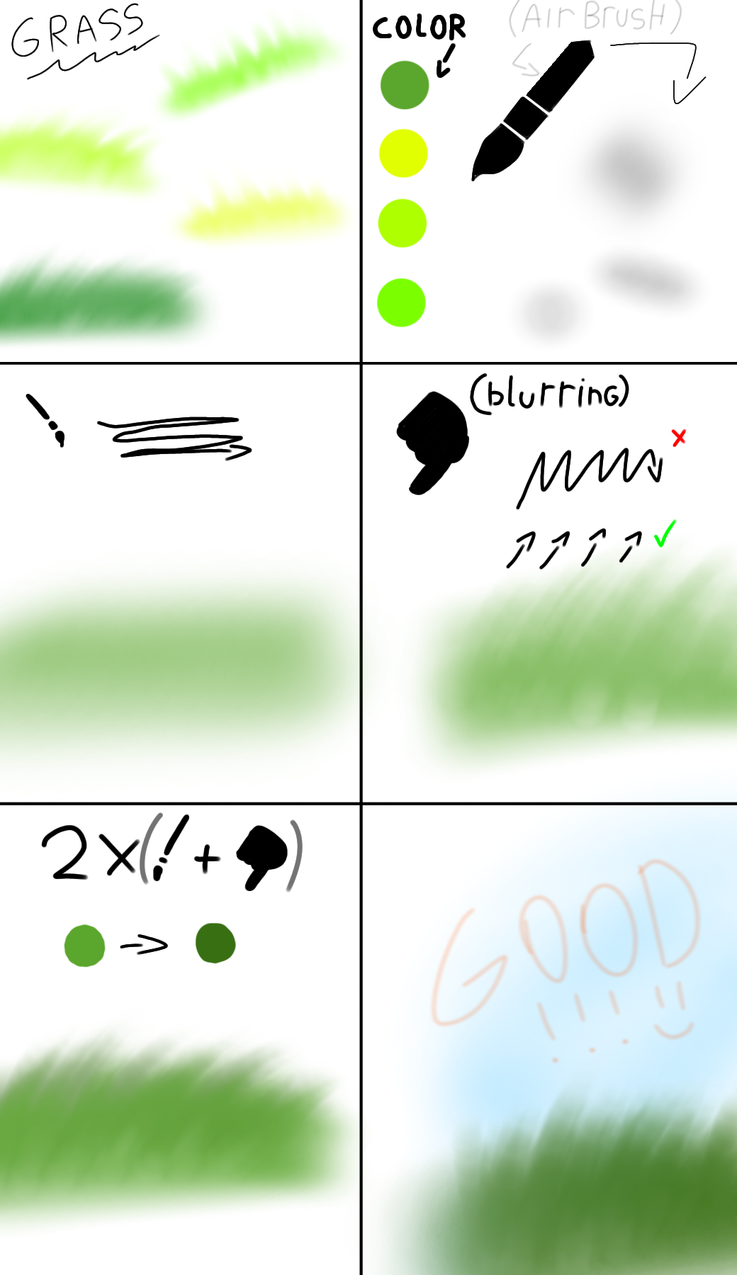 tutorial grass - ibisPaint