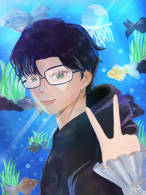 GUY WITH FISH - ibisPaint