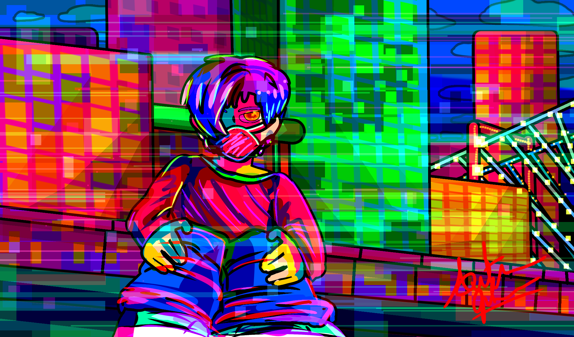 Outline pen practice - ibisPaint