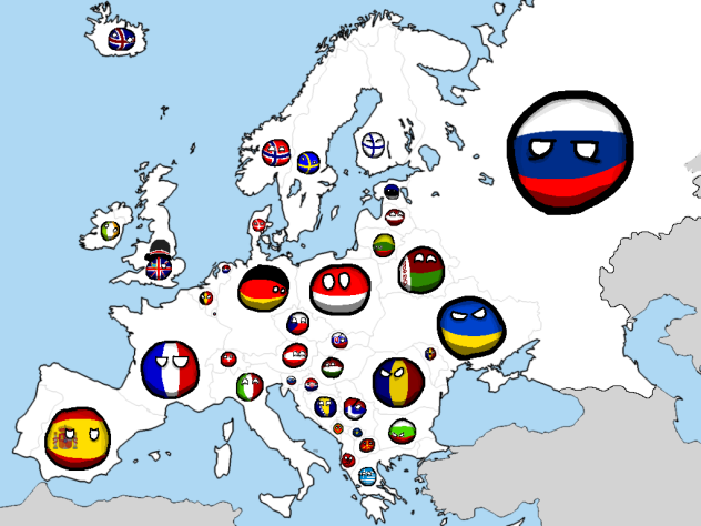 Map of Europe in Countryballs - ibisPaint
