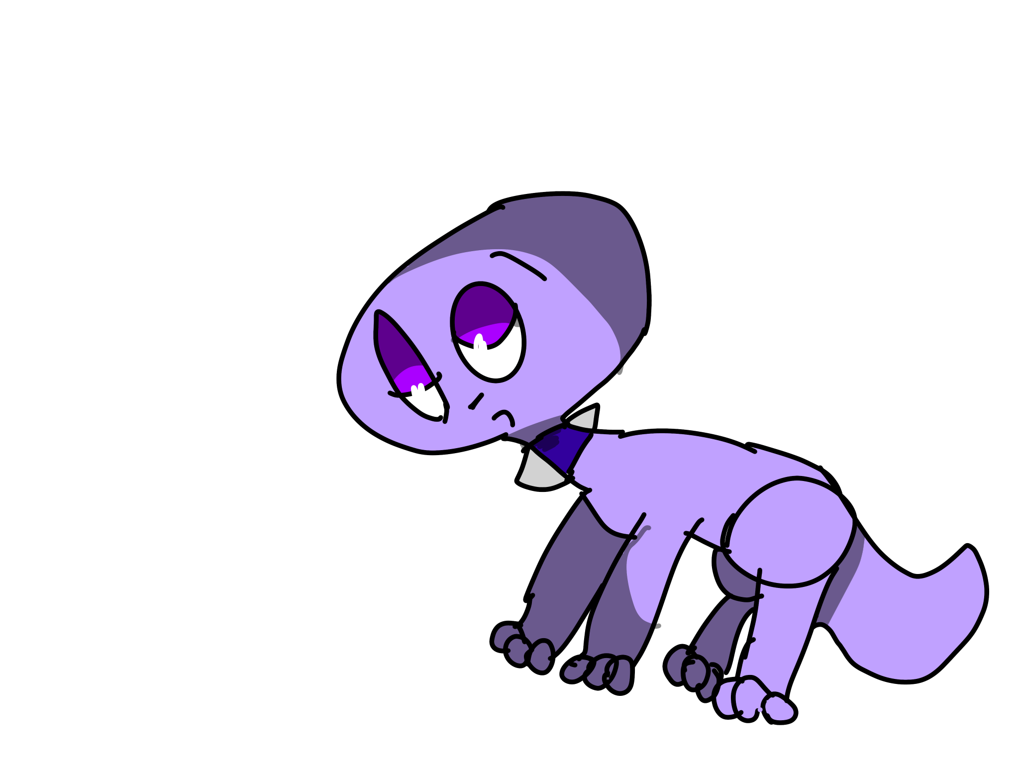 Art by me and pink ocelot girl traced me - ibisPaint