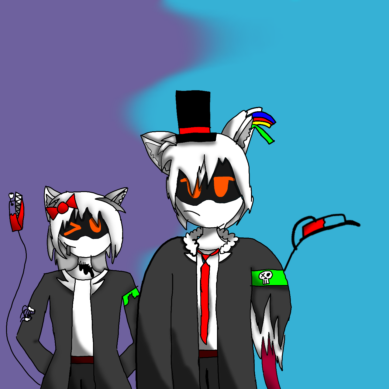 EF(error fox) with he little sister - ibisPaint