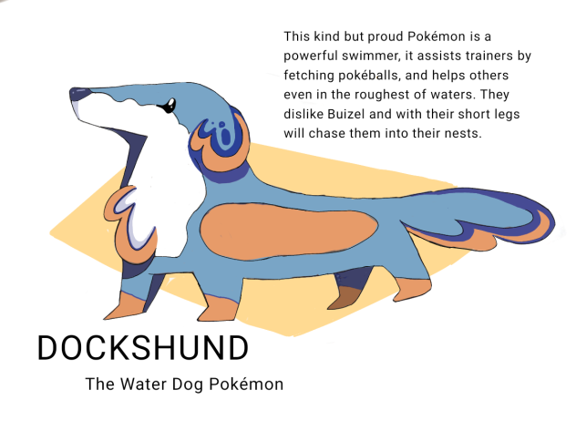 Dockshund Fakemon - ibisPaint
