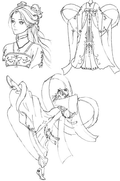 Mitene in China’s traditional clothing - ibisPaint