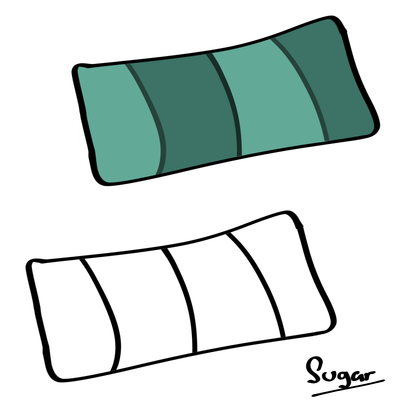 Blue long pillow 2 #3 - ibisPaint