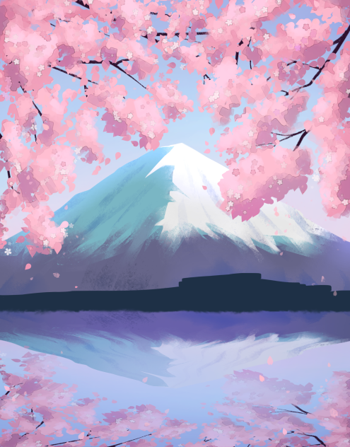 Mount Fiji scenery - ibisPaint