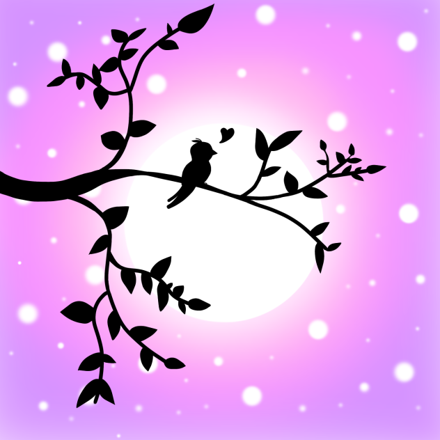 Bird on the branch - ibisPaint