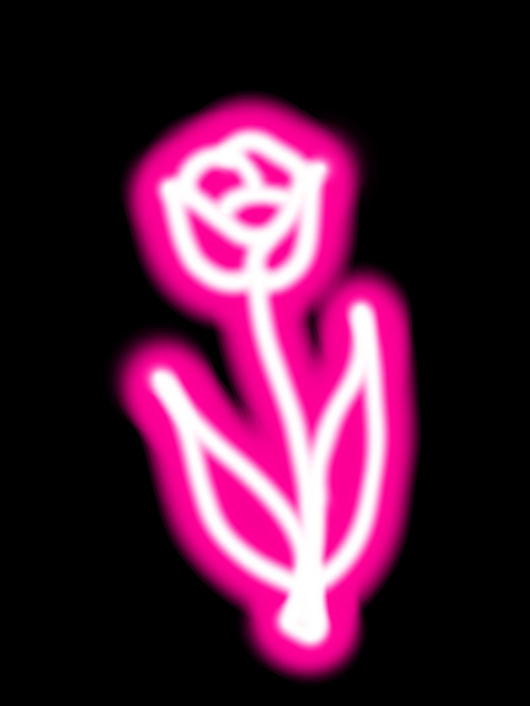 neon pink rose - ibisPaint