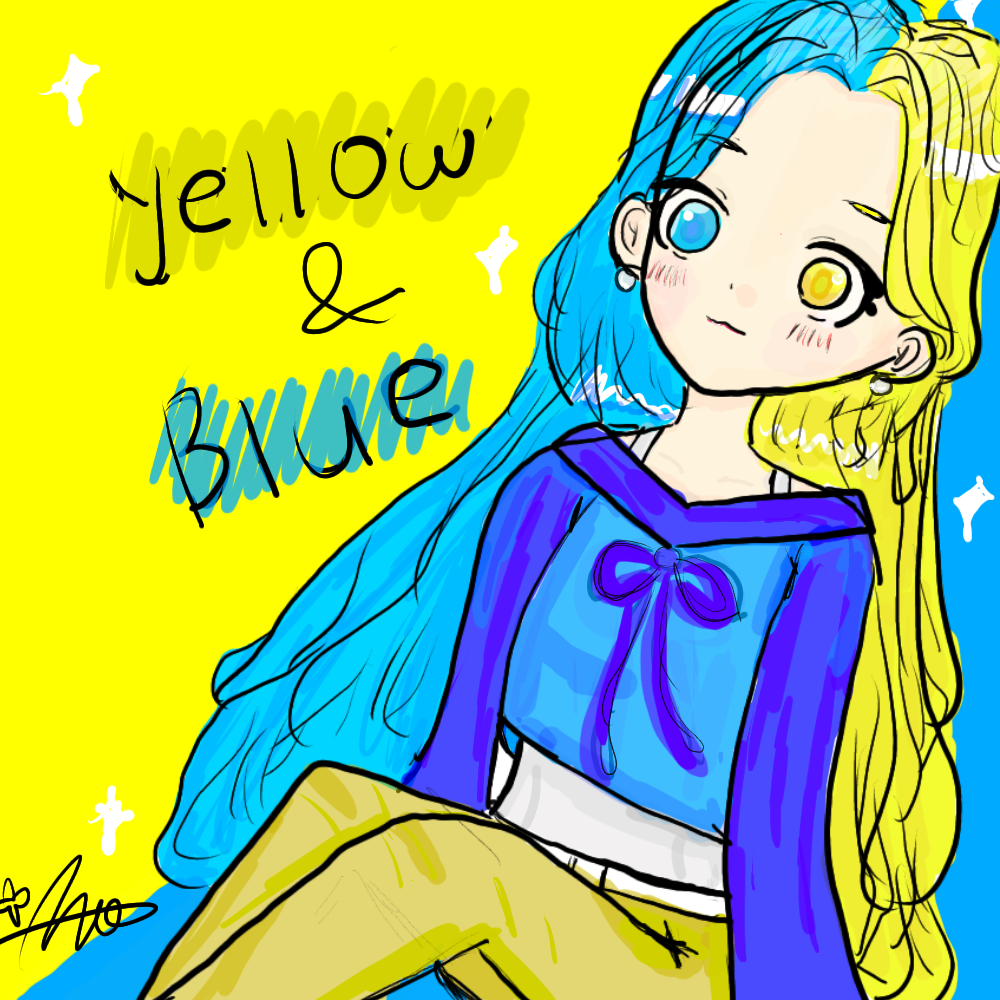 Yellow & Blue - ibisPaint