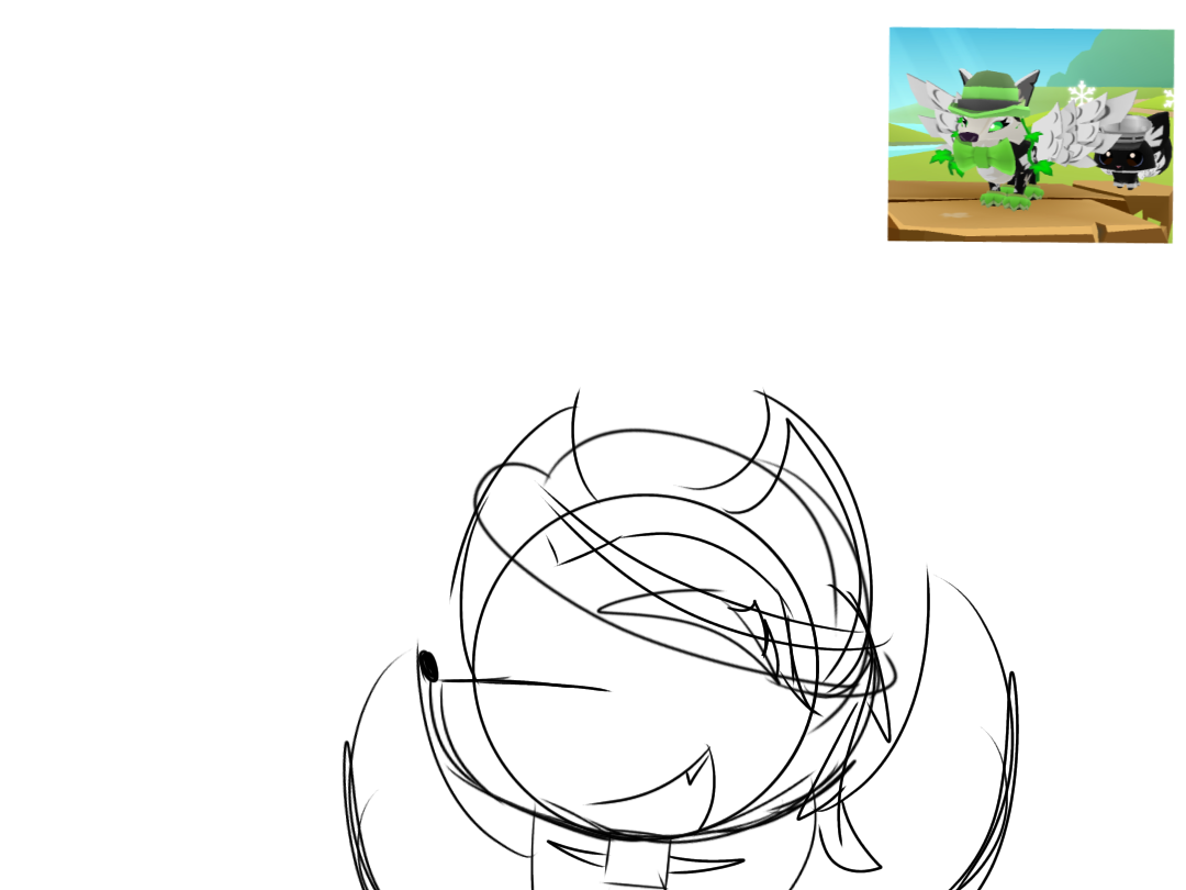Animal Jam avatar sketch - ibisPaint