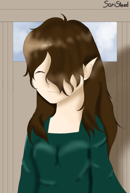 girl in front of gate - ibisPaint