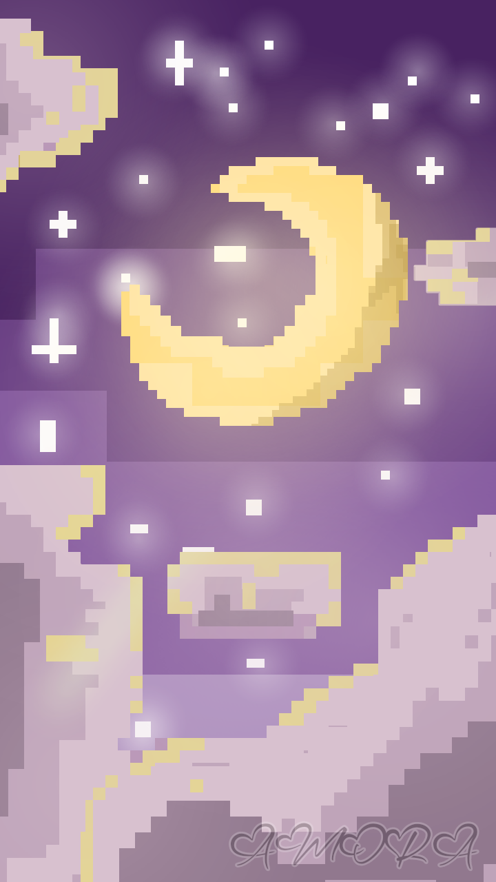 pixelated moon - ibisPaint