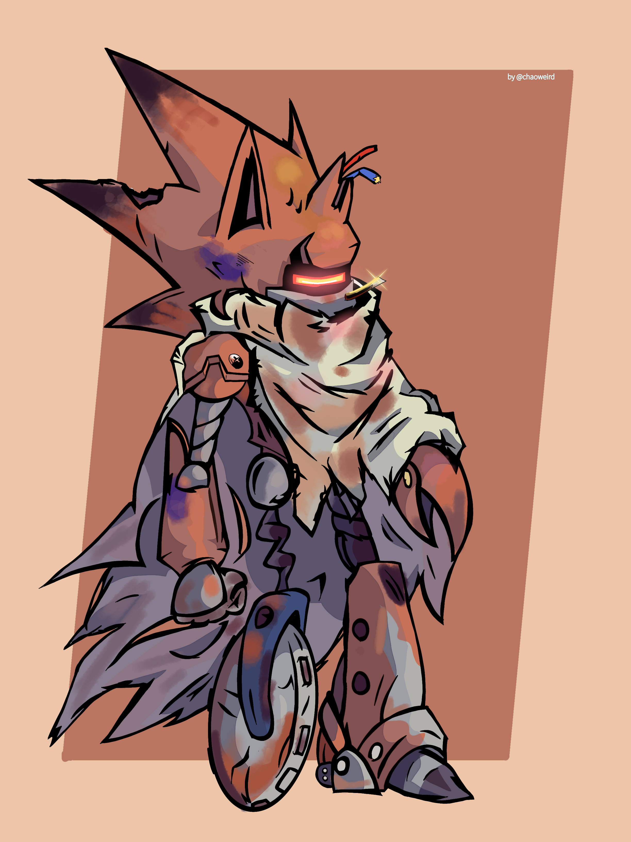 Scrap mecha sonic - ibisPaint