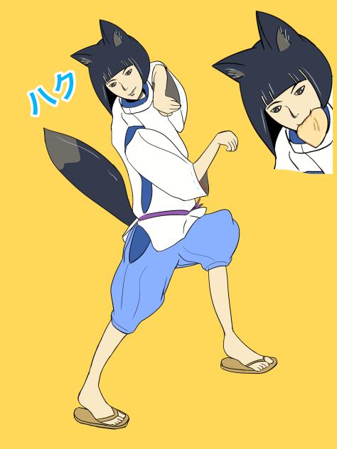 Haku fox pose - ibisPaint