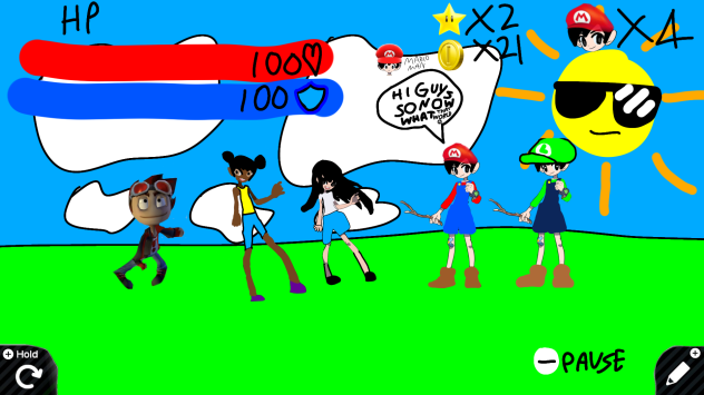 Mario Man The Video Game Gameplay 5 - ibisPaint