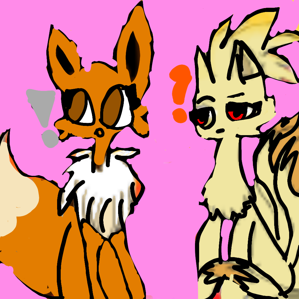 Ninetales and Eevee - ibisPaint