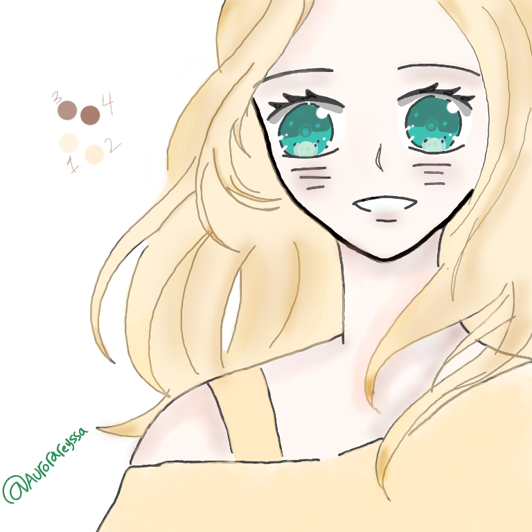 blonde girl - ibisPaint