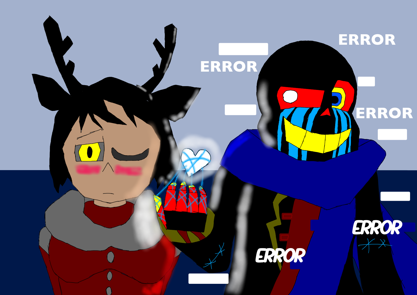 Error sans and Neko frisk - ibisPaint