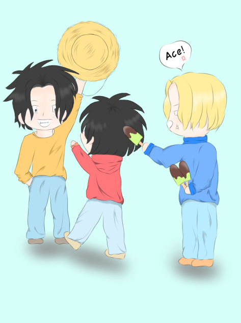 Ace, Sabo, Luffy. - ibisPaint
