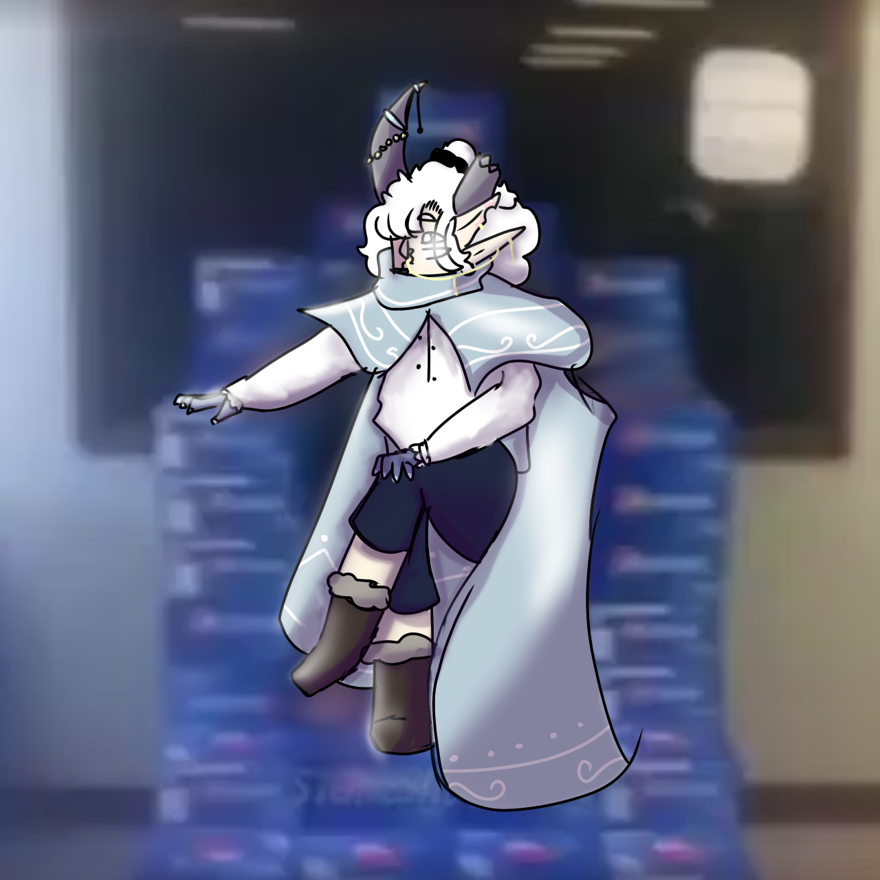 my oc on their Pepsi throne lol - ibisPaint