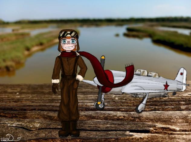 The young pilot - ibisPaint