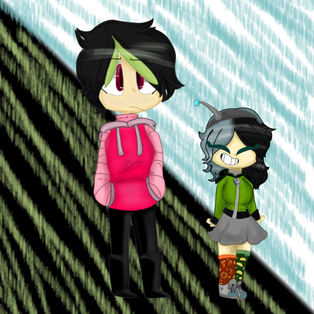 human zim and gir - ibisPaint