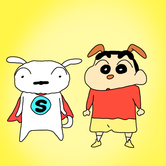 super shiro y shin chan wallpaper - ibisPaint