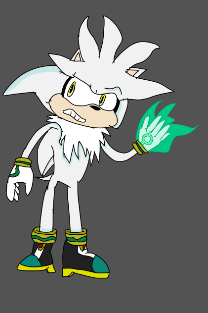 Silver the hedgehog fanart again - ibisPaint