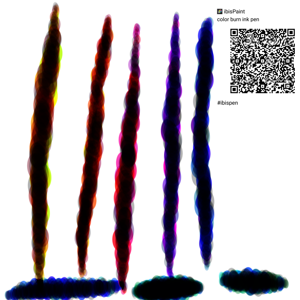 color ink pen custom pen QR code - ibisPaint