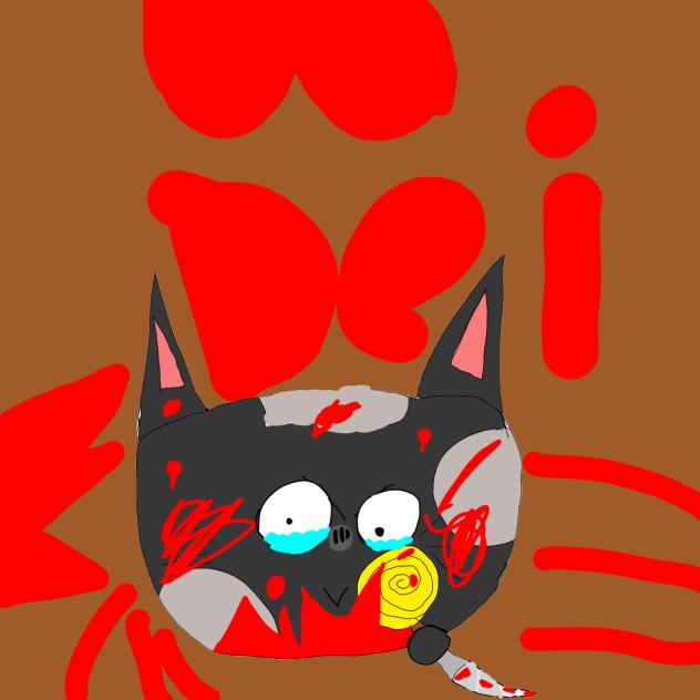 Cat so sad is creepy - ibisPaint