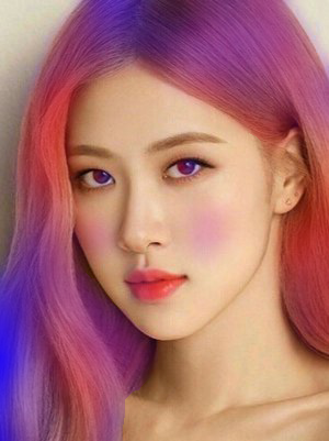 Rosé red blue hair 💙 - ibisPaint