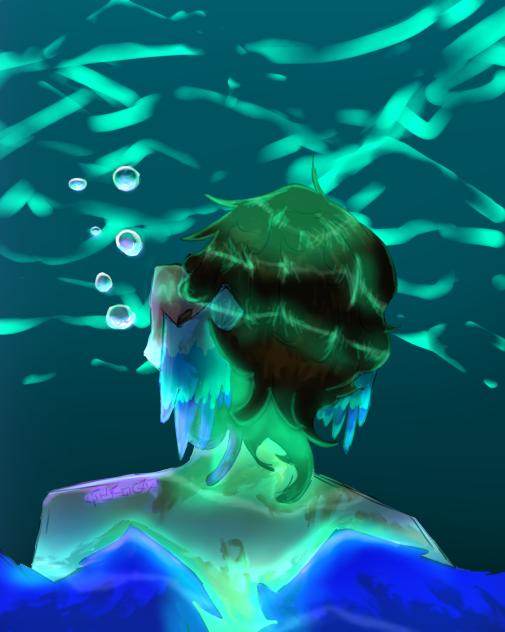 The bird underwater - ibisPaint