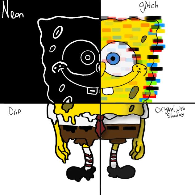 Spongebob 4 parts - ibisPaint