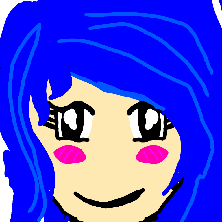 blue haired girl - ibisPaint