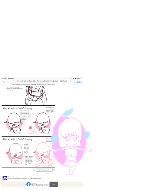 What I drew falling art tutorials - ibisPaint