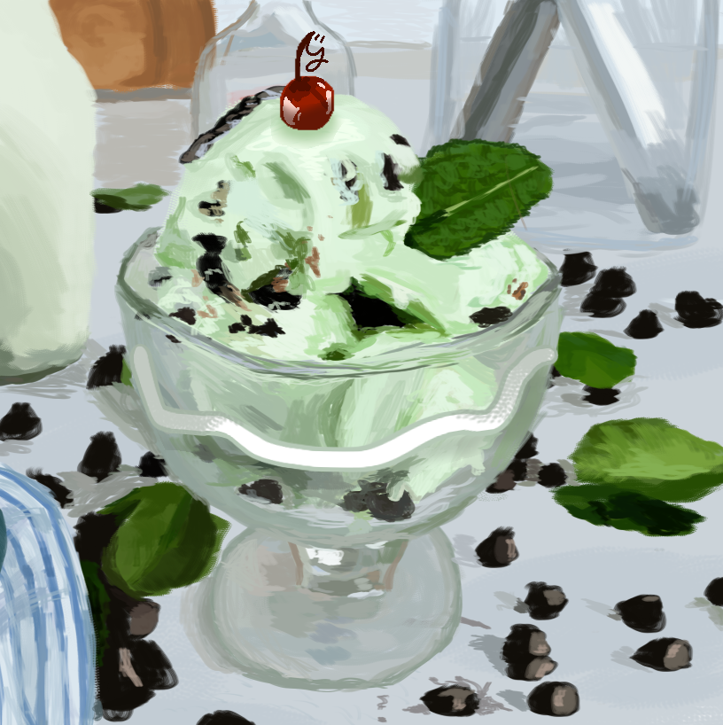 Mint chocolate ice cream =3 - ibisPaint