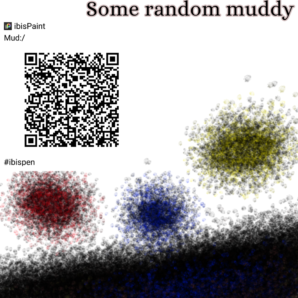 Muddy brush qr code - ibisPaint