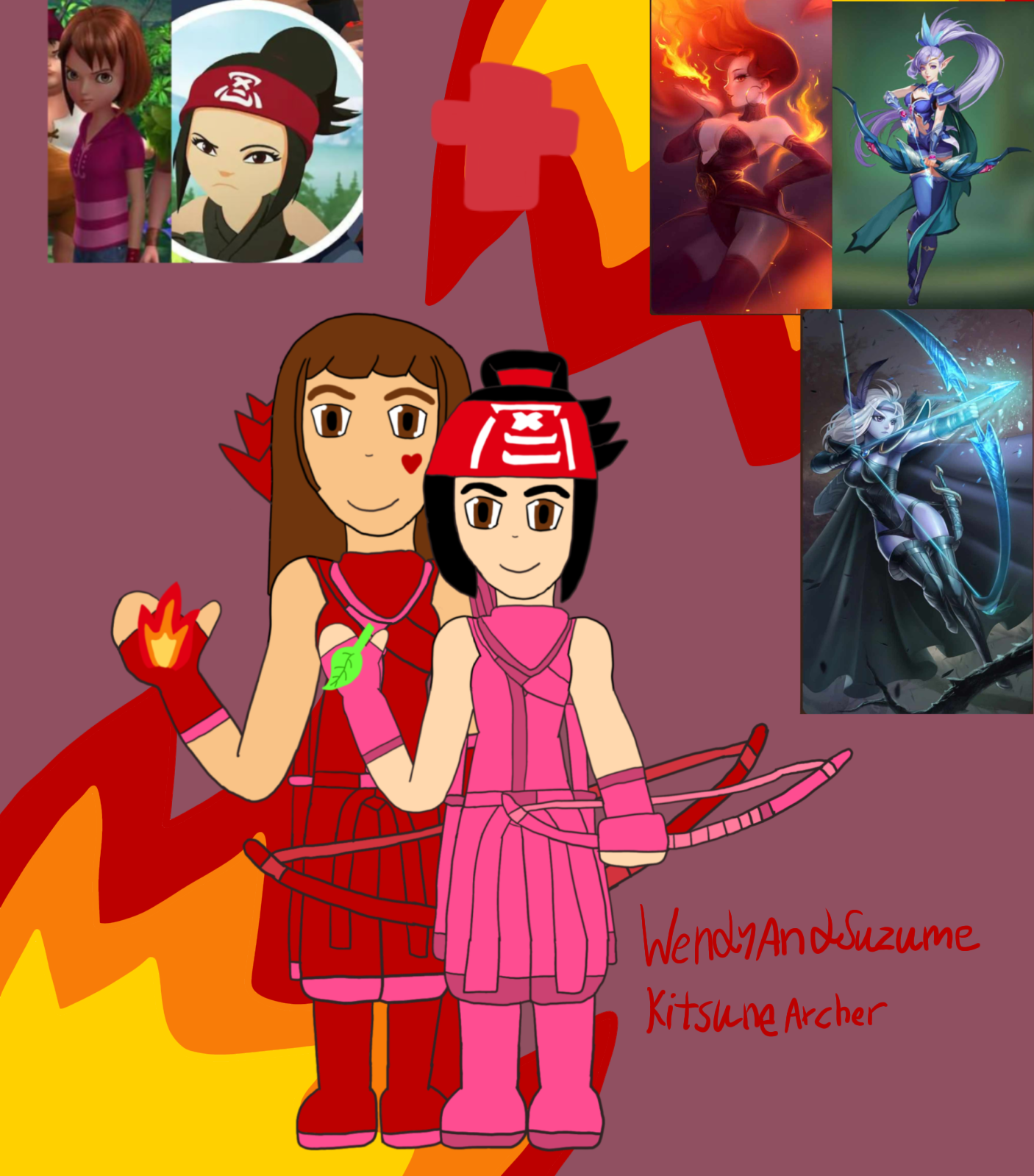 Wendy And Suzume Kitsune Archer. - ibisPaint